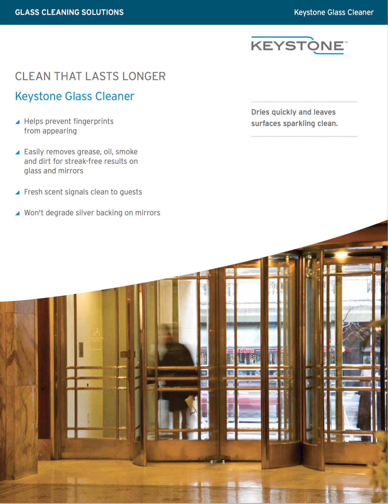 Keystone Glass Cleaner Sell Sheet