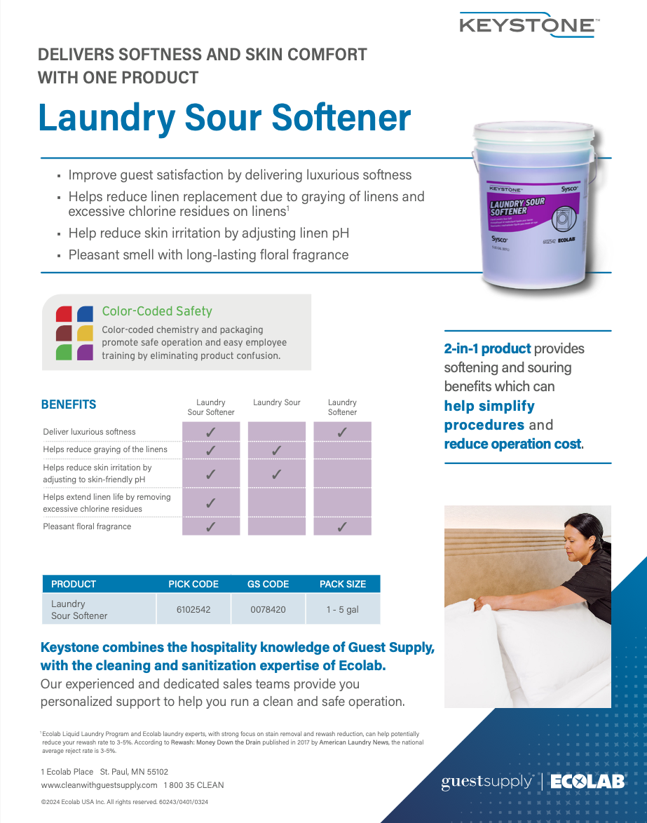 Keystone Laundry Sour Soft Sell Sheet