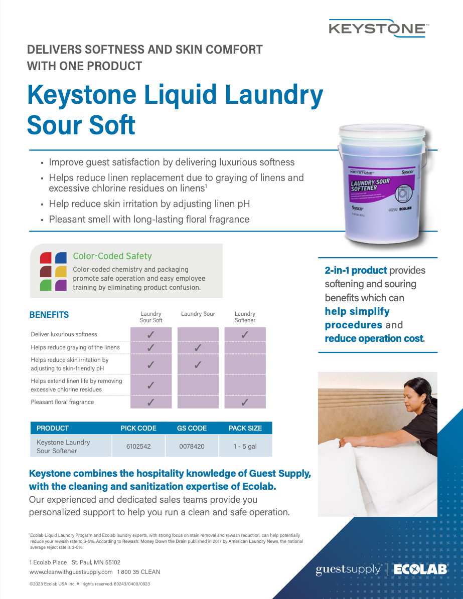 Keystone Laundry Sour Soft Sell Sheet