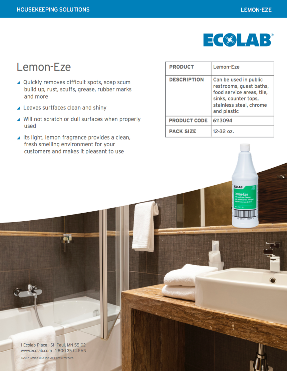 Lemon-Eze Sell Sheet