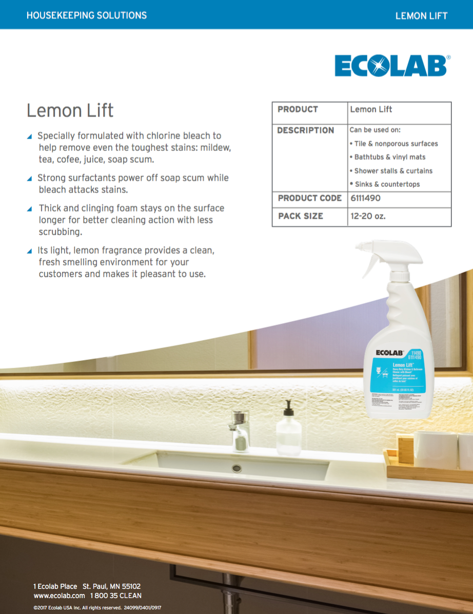 Lemon Lift Sell Sheet