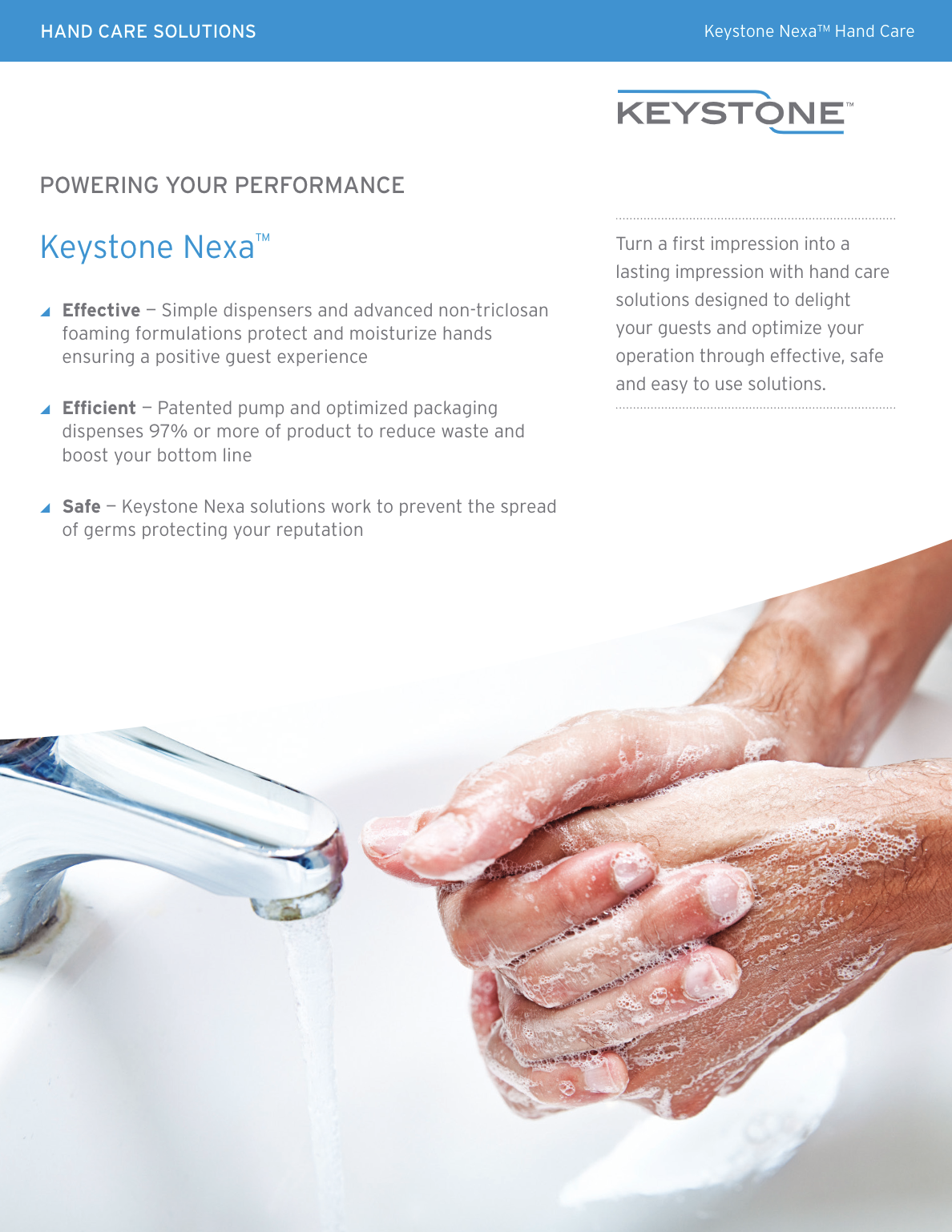 Nexa™ Hand Care Program Sell Sheet